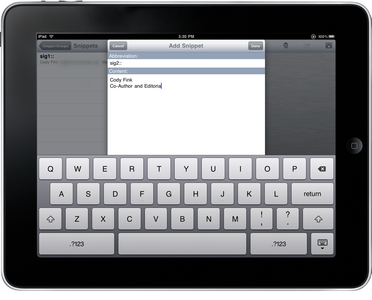 TextExpander touch for iPad, Review and Giveaway - MacStories